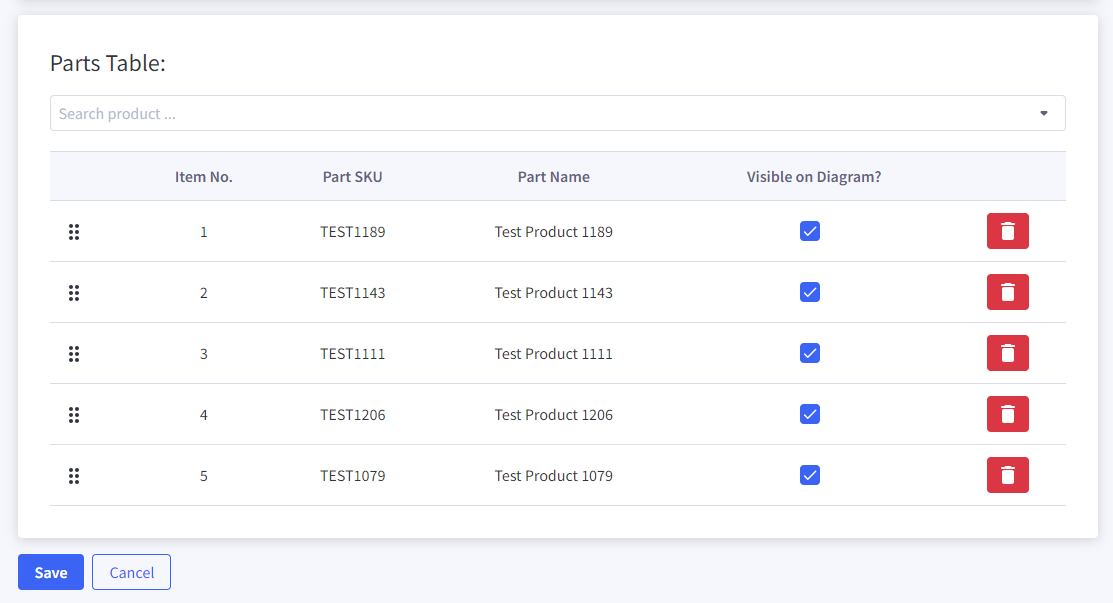 Product Part Diagram Guide