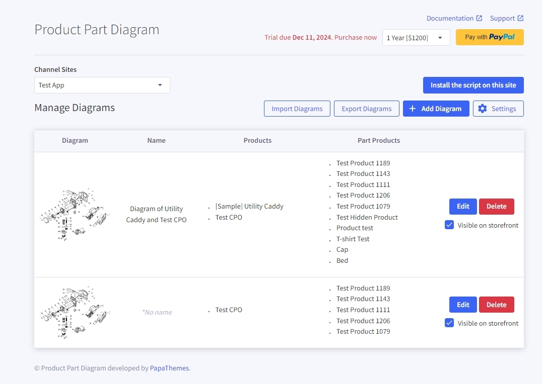 Product Part Diagram Guide