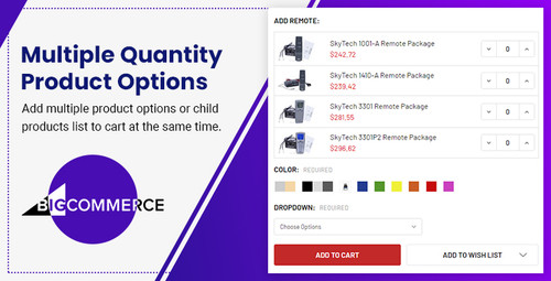 BigCommerce Multiple Quantity Product Options - PapaThemes