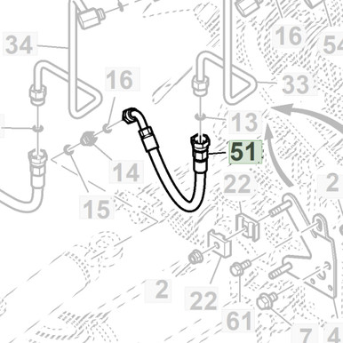 John Deere LVA22308 Hydraulic Hose, Steering | RDO Equipment Co.