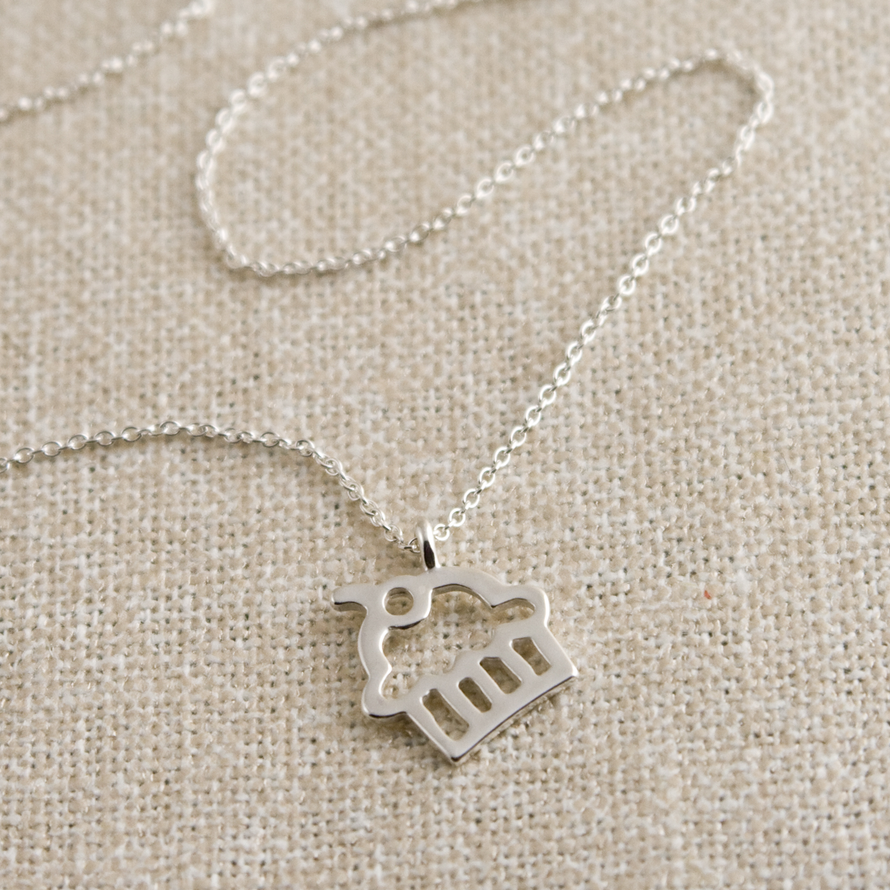 Mini Cupcake Necklace - Janet Sterling Silver Design