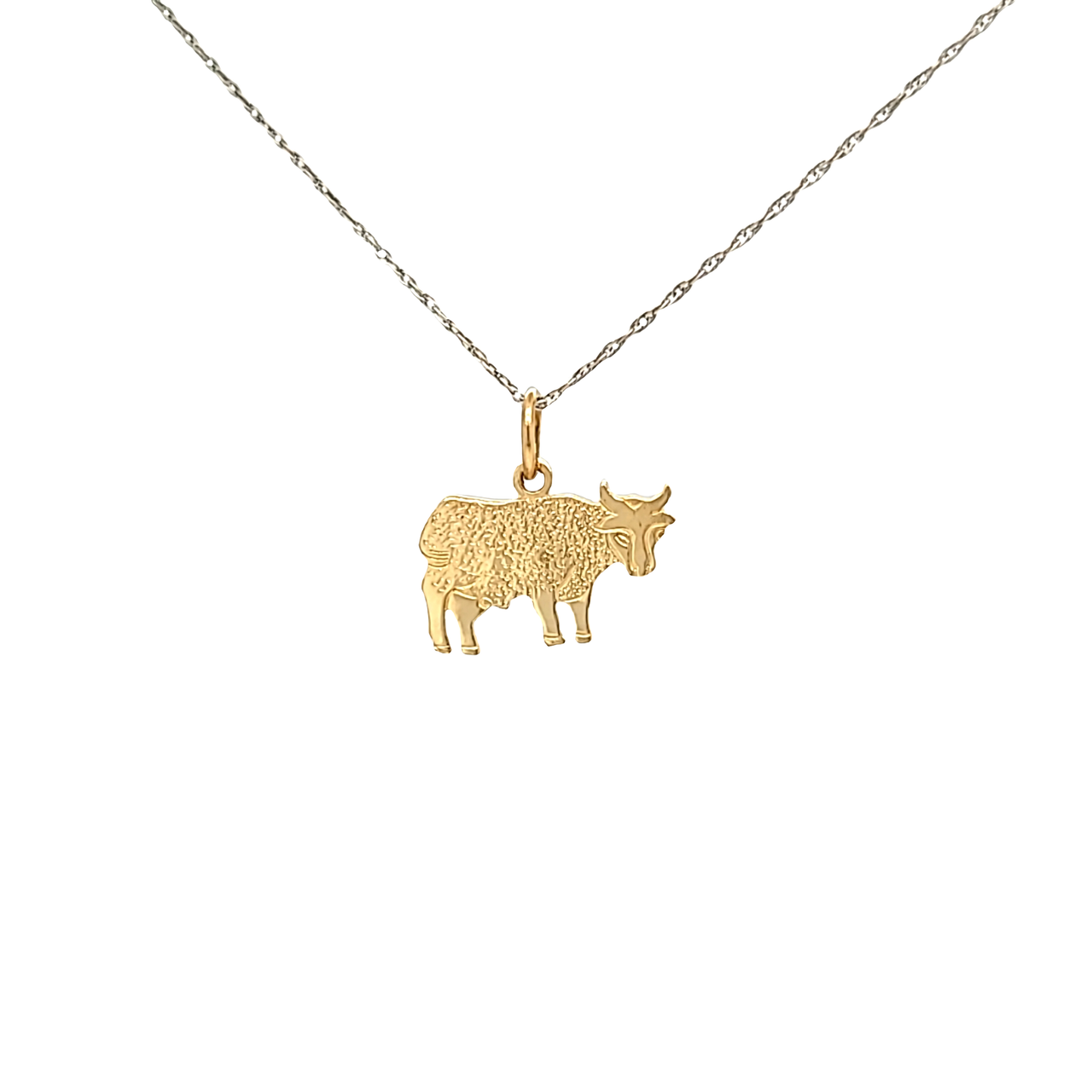 14K Yellow Gold Cow Charm | Shin Brothers Jewelers Inc.