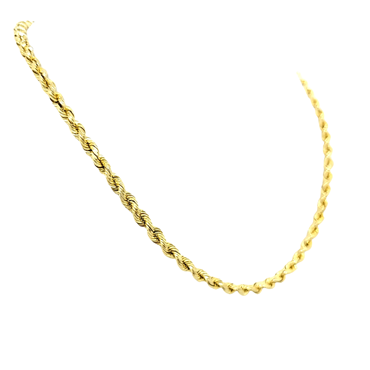 14K Yellow Gold 22" Rope Link Chain | Shin Brothers Jewelers Inc.
