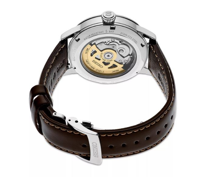 Seiko Presage Cocktail Time Automatic Leather Men's Green Dial Watch ...