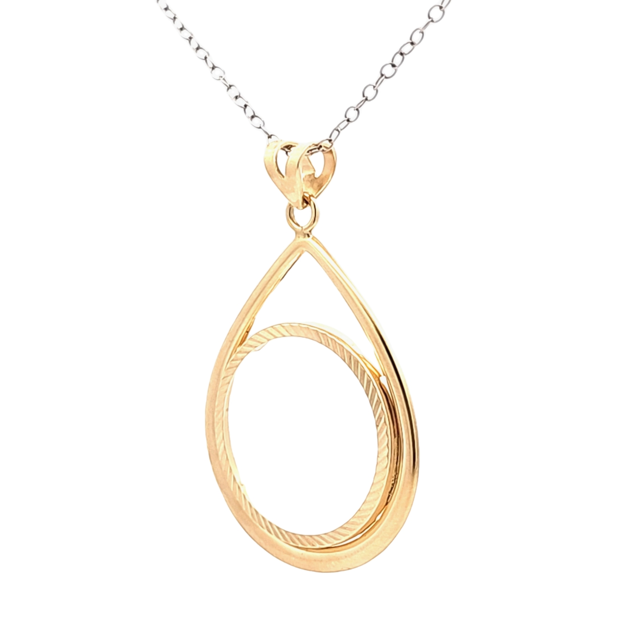 14K Yellow Gold Coin Holder Charm 50004329 | Shin Brothers**