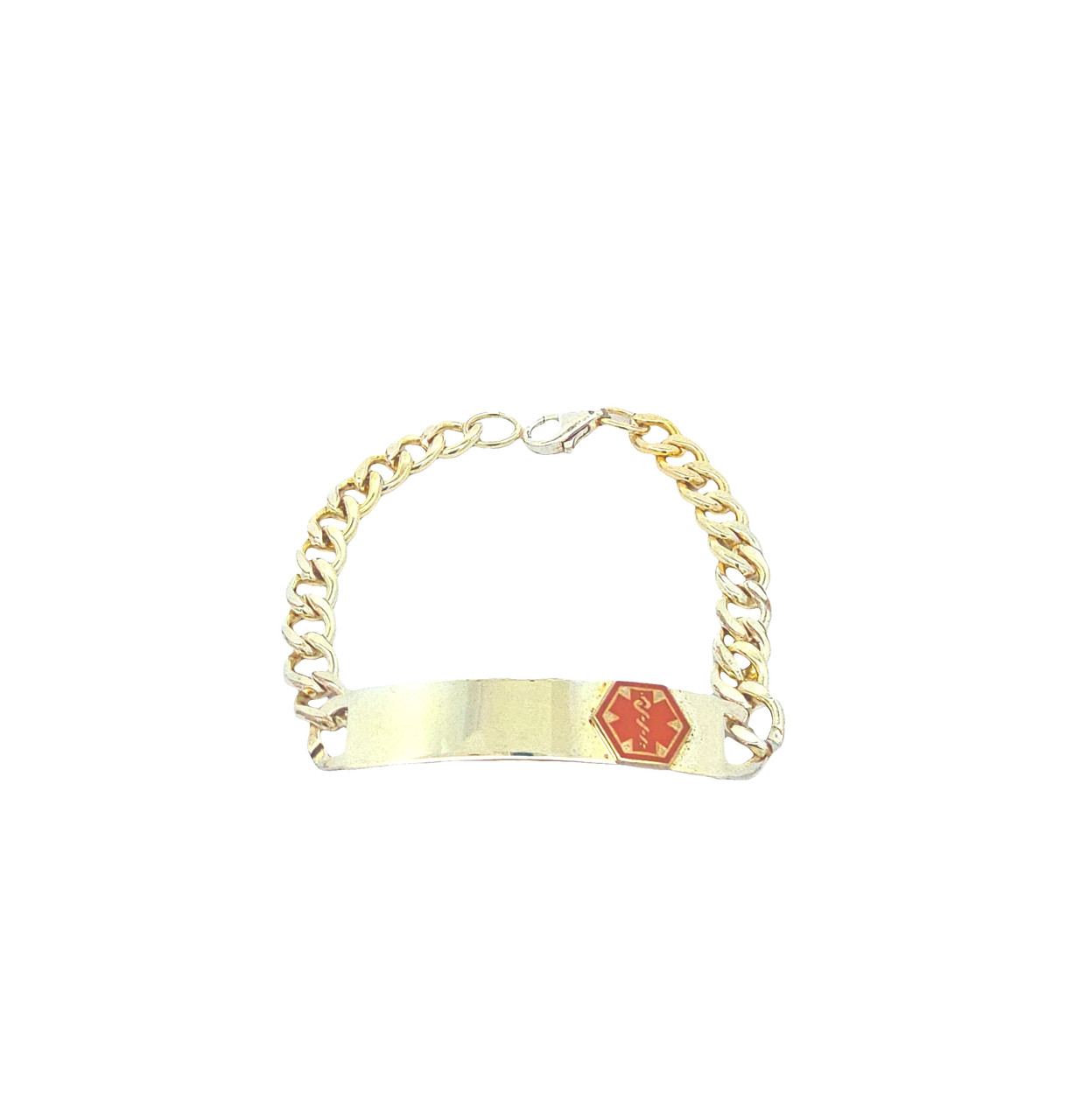 Sterling Silver Medical Alert 10mm ID Bracelet 80000342 | Shin Brothers**