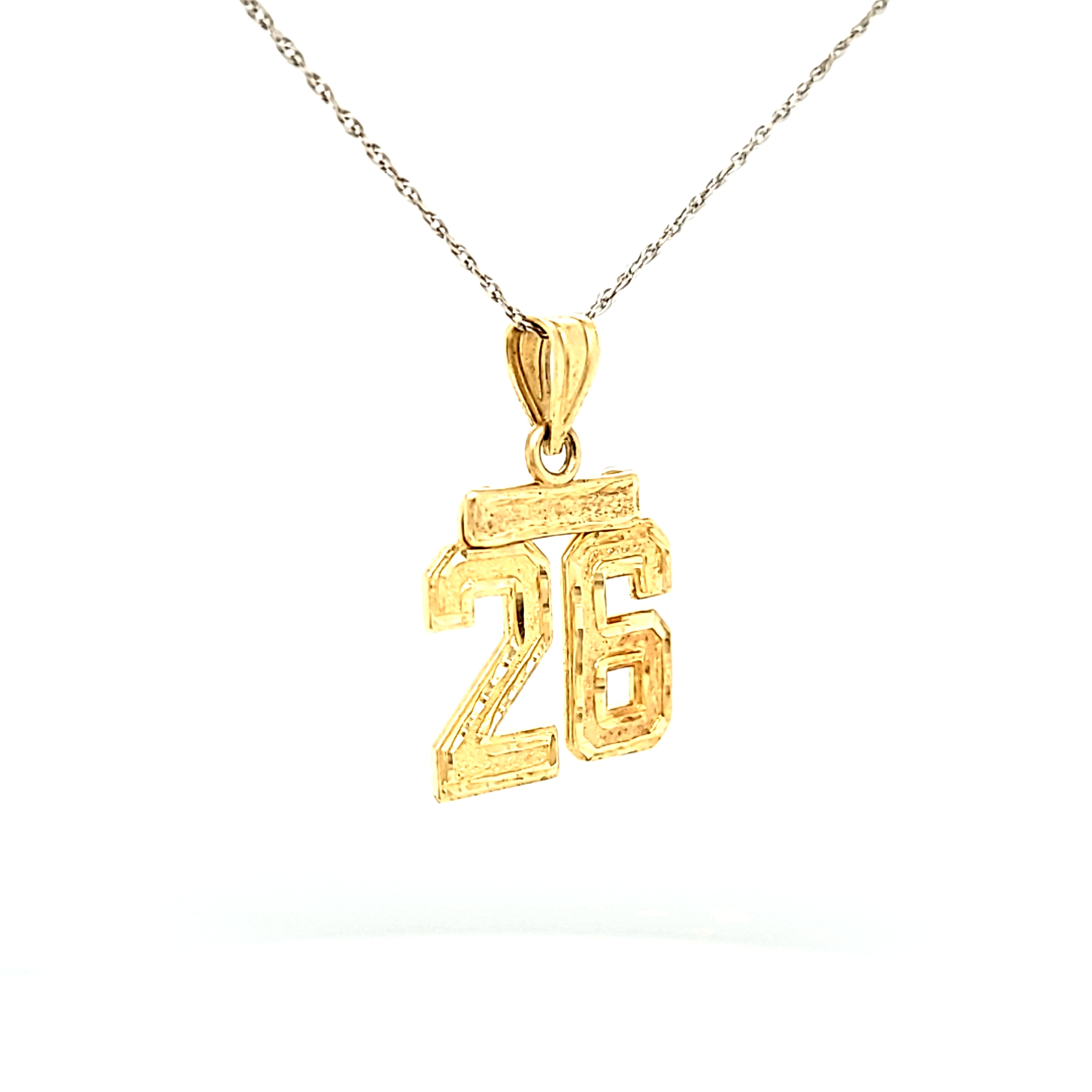 14K Yellow Gold Number 26 Charm | Shin Brothers Jewelers Inc.