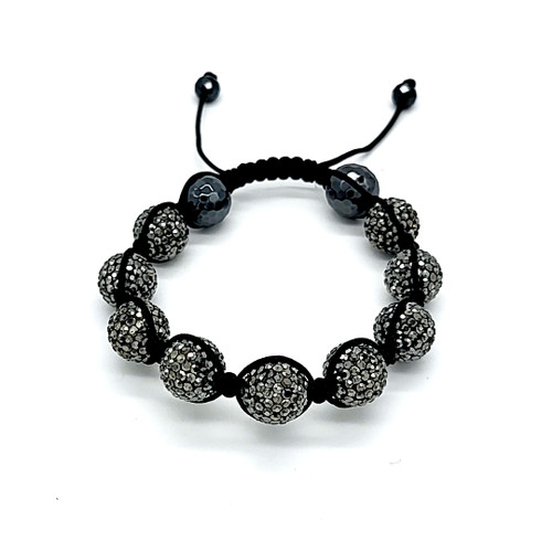 Shamballa Black Crystal Bracelet | Shin Brothers Jewelers Inc.