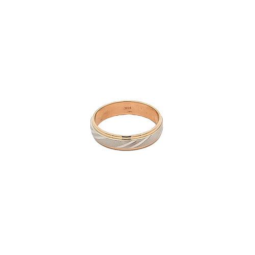 14K Two Tone Gold Wedding Band 10017894 | Shin Brothers**