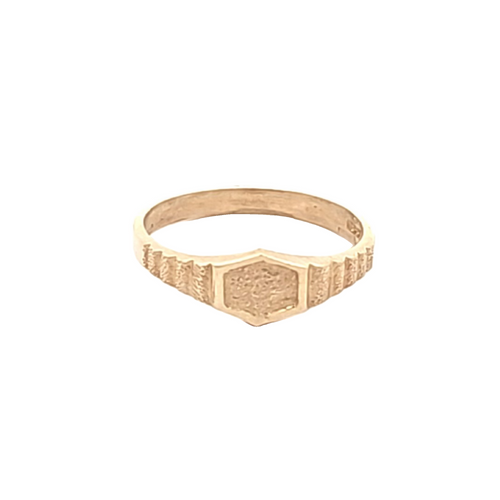 14K Yellow Gold Baby Signet Ring 10017843 | Shin Brothers*