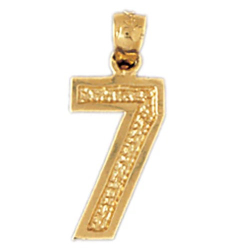 14K Yellow Gold Number 7 Charm 50004344 | Shin Brothers**