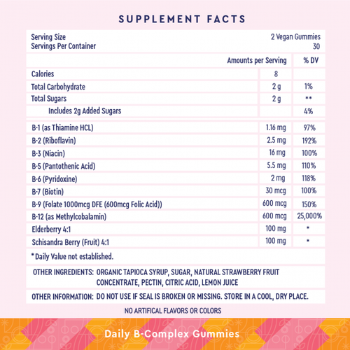Daily B-Complex Gummies: Nerve + Brain + Metabolism Support