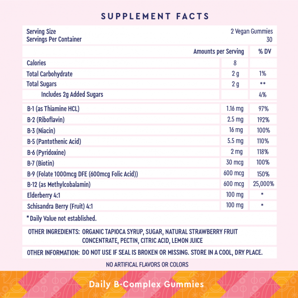 Daily B-Complex Gummies: Nerve + Brain + Metabolism Support