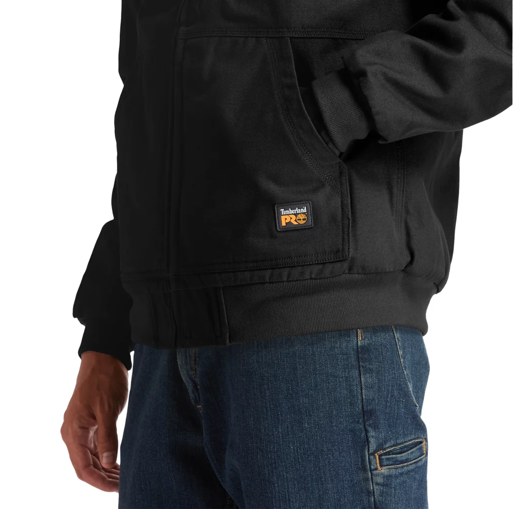 Timberland Pro Men's Gritman Lined Hooded Canvas Jacket - Black - Chaar