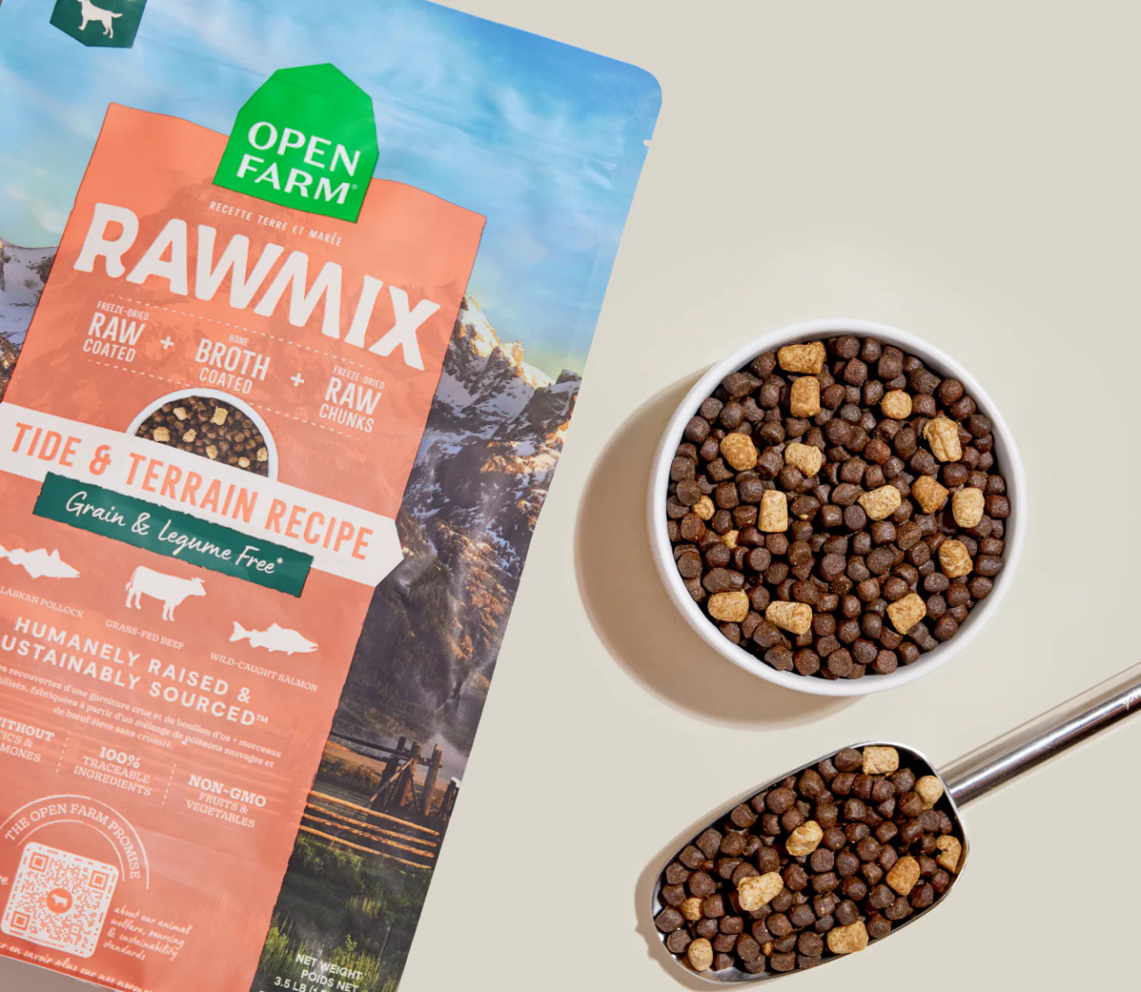 Open Farm RawMix Tide & Terrain Grain-Free Dog Kibble - Chaar
