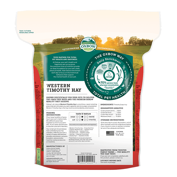 Oxbow Western Timothy Hay 9lb - Chaar