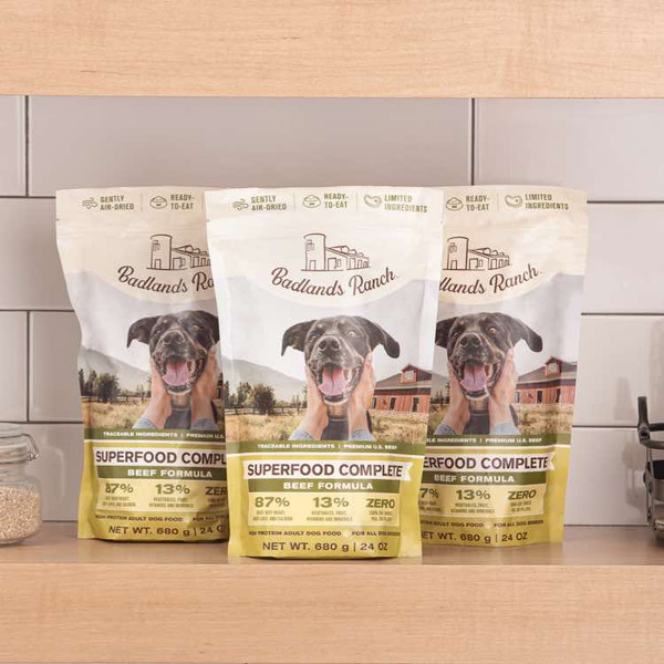 Badlands Ranch Superfood Complete Beef Formula Air Dried Dog Food - Chaar