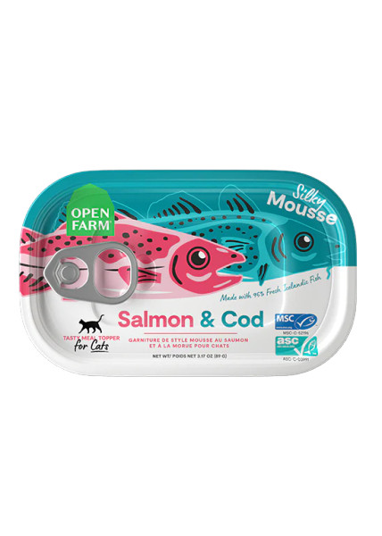 Open Farm Salmon & Cod Topper Canned Cat Food - Chaar