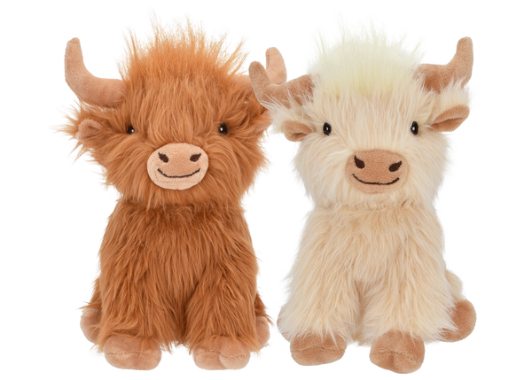 Multipet 8" Highland Cow Plush Dog Toy - Chaar