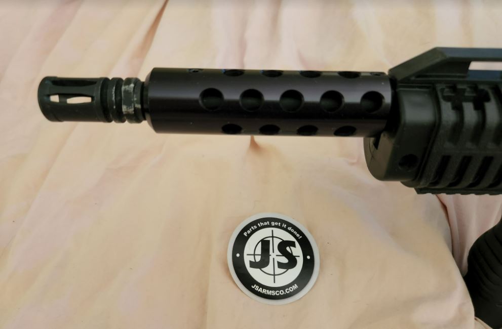 Threaded Barrel (Short) Shroud with 5 slot picatinny rail for Hi Point ...