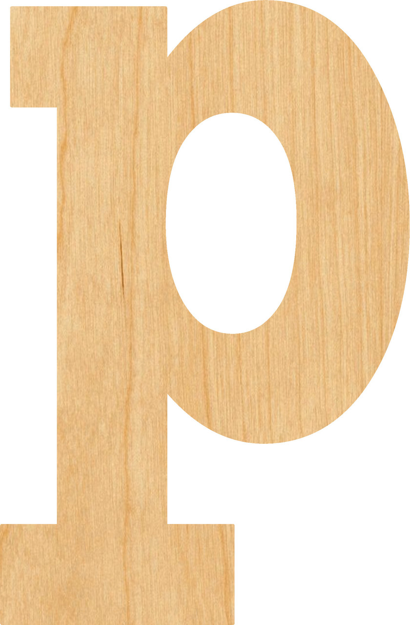 Lowercase Letter P - Laser Wood Shapes