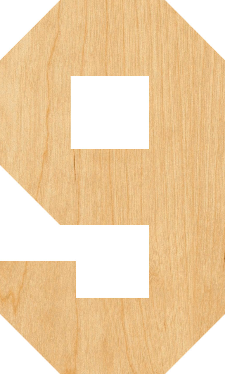 Number 9 - Laser Wood Shapes