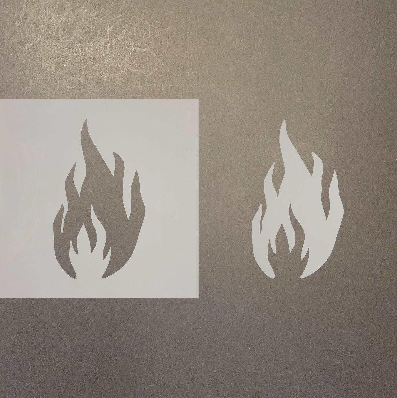 Fire 1 Reusable Mylar Stencils - Laser Wood Shapes
