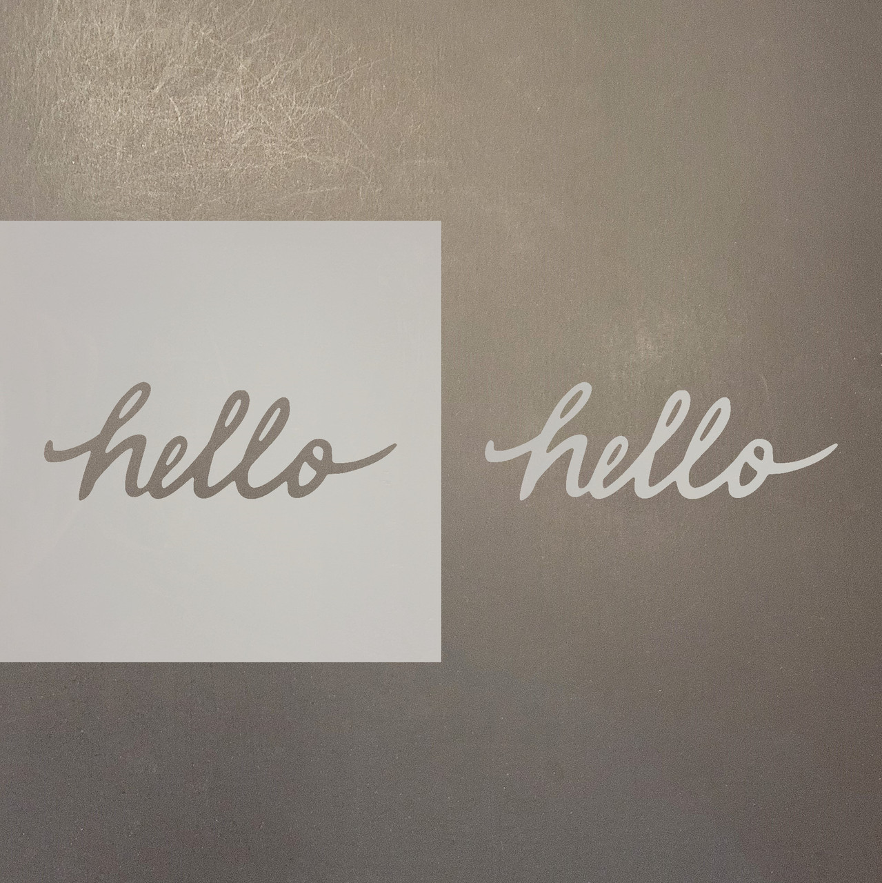 Hello 1 Reusable Mylar Stencils - Laser Wood Shapes