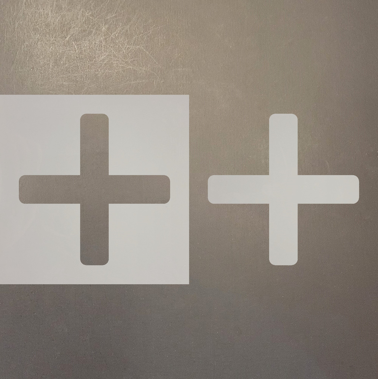 Plus Sign Reusable Mylar Stencils - Laser Wood Shapes