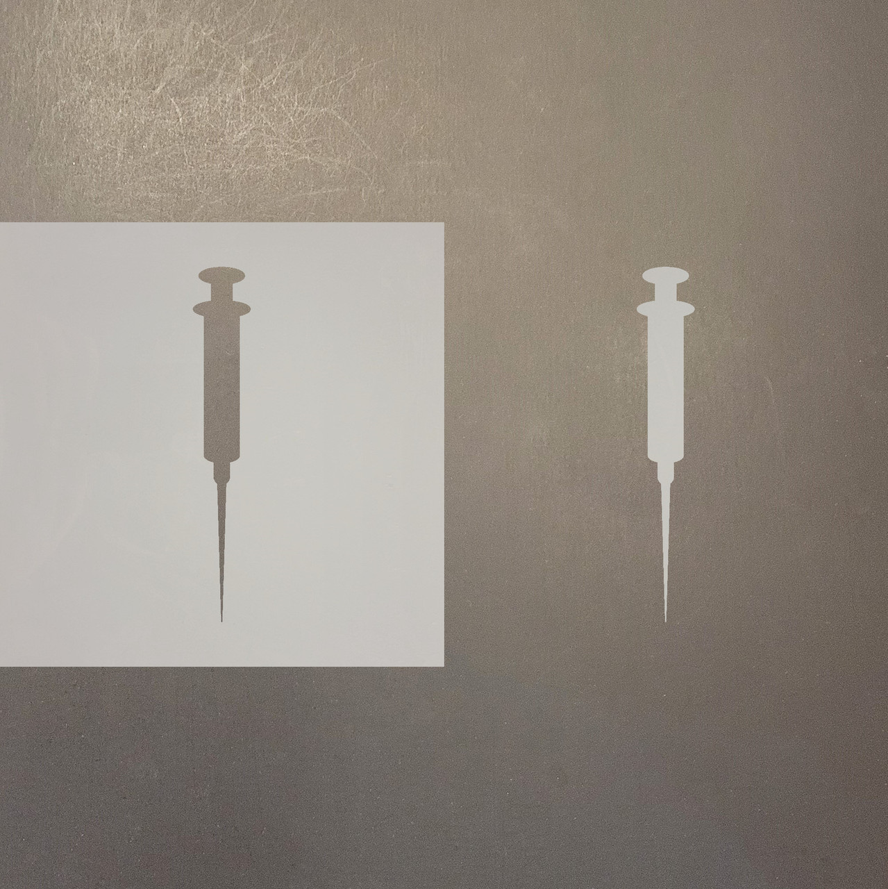 Syringe Reusable Mylar Stencils - Laser Wood Shapes