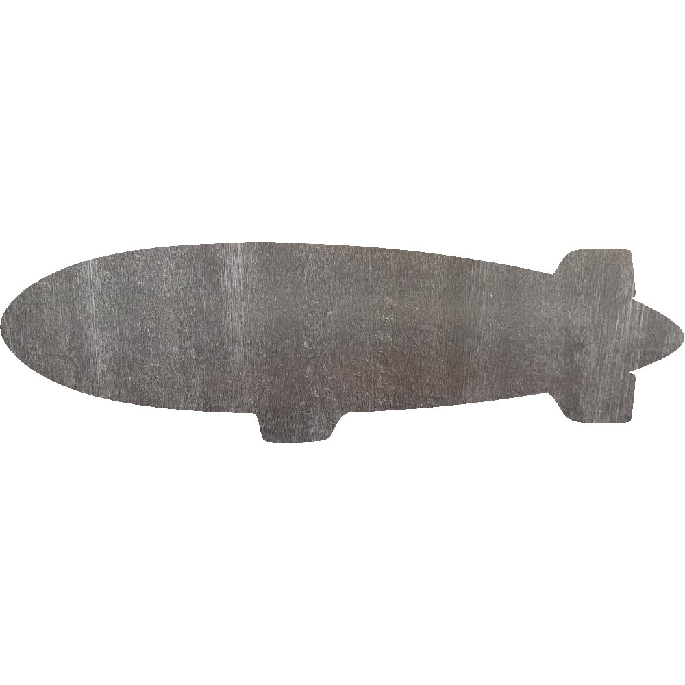 Blimp Steel Cut Out Metal Art Decoration - Laser Wood Shapes