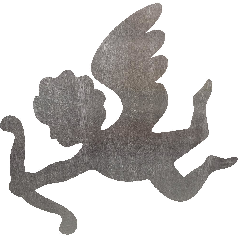 Cupid Steel Cut Out Metal Art Decoration - Laser Wood Shapes