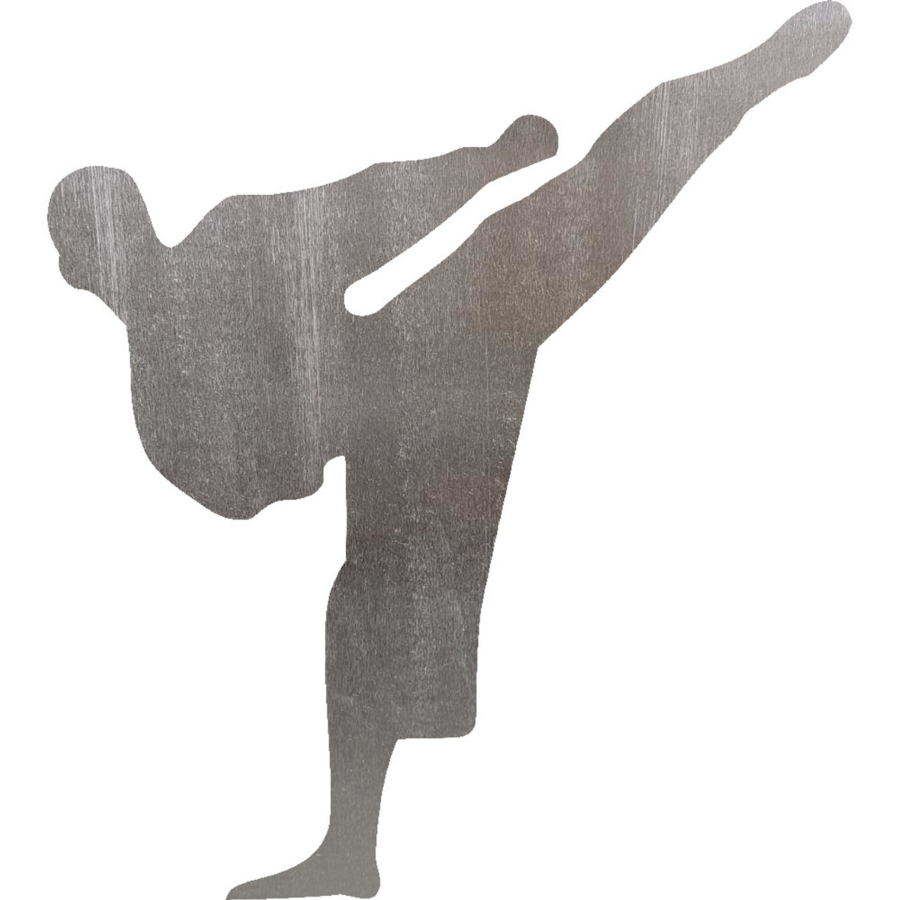 Karate Man Steel Cut Out Metal Art Decoration - Laser Wood Shapes