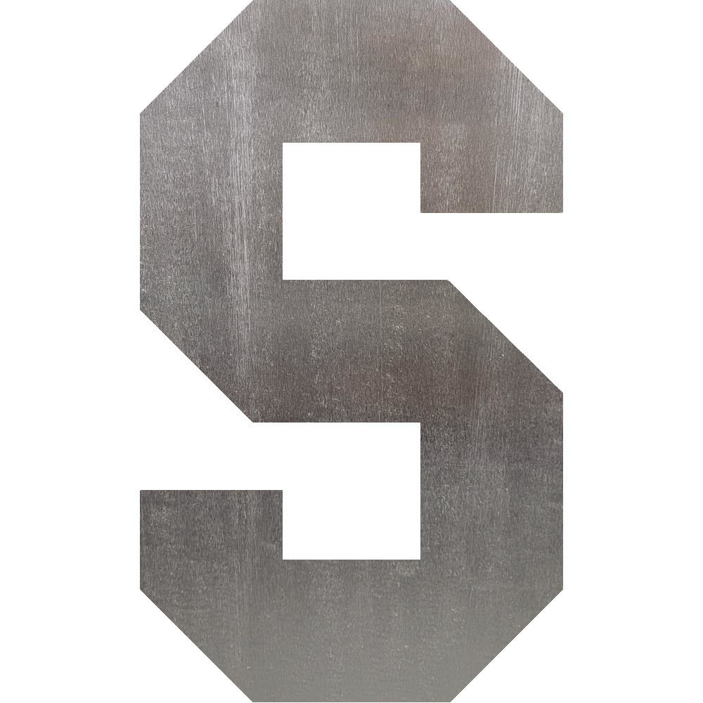 Letter S Steel Cut Out Metal Art Decoration - Laser Wood Shapes