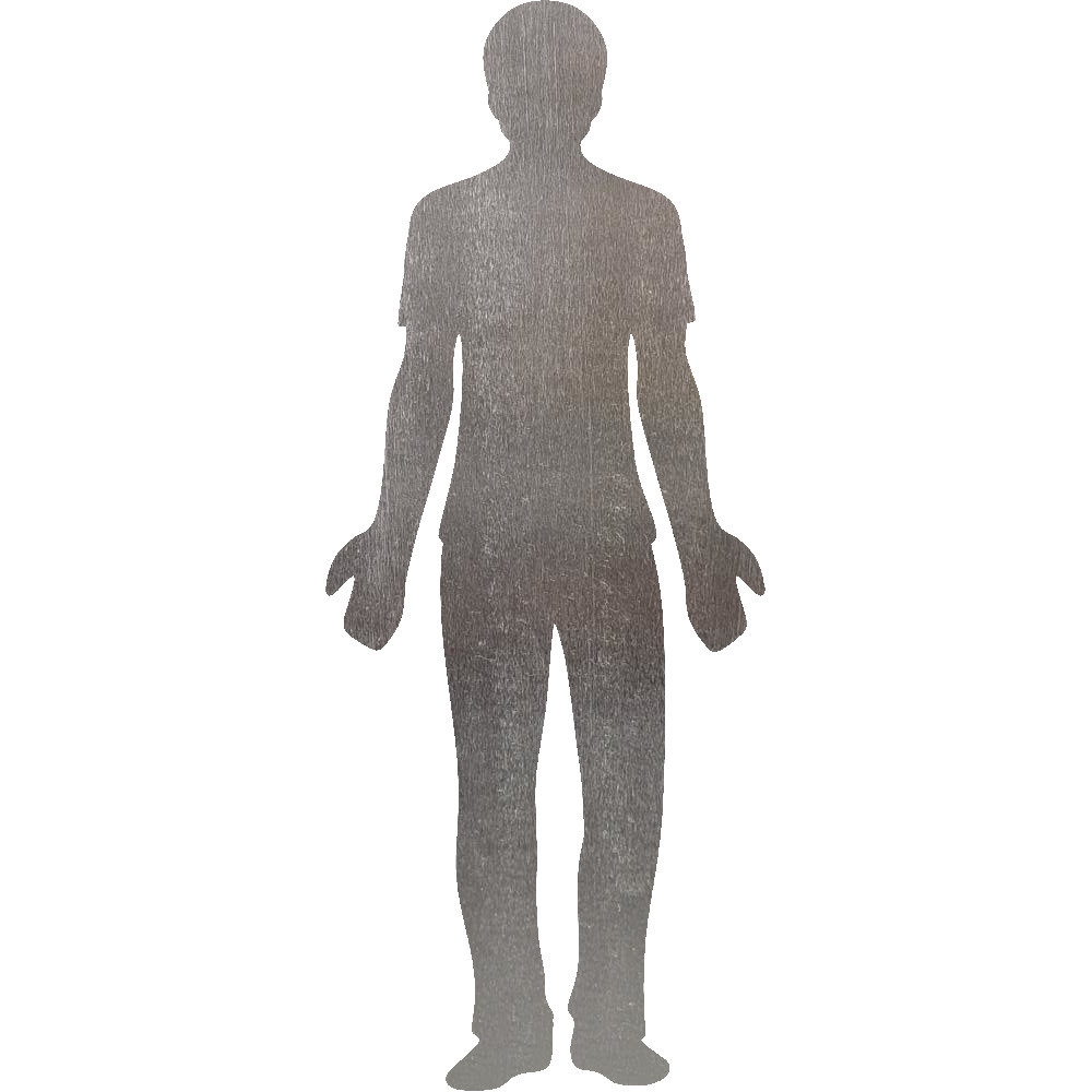 Man Steel Cut Out Metal Art Decoration - Laser Wood Shapes