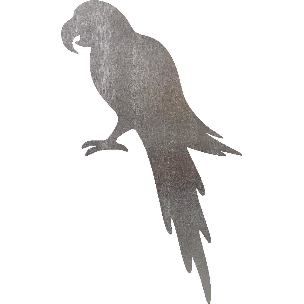 Parrot Steel Cut Out Metal Art Decoration - Laser Wood Shapes