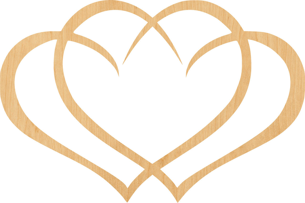 Triple Hearts - Laser Wood Shapes