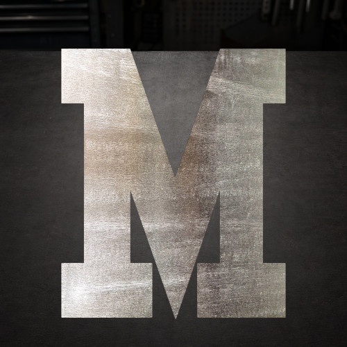 Letter M Steel Cutout Shape | Metal Art