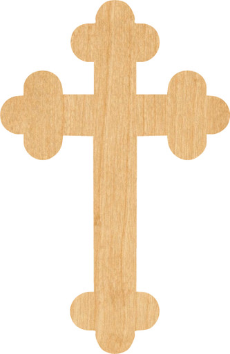 Botany Cross - Laser Wood Shapes
