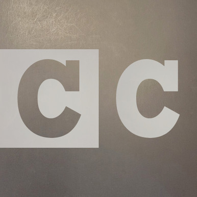 Lowercase Letter C Reusable Mylar Stencils - Laser Wood Shapes