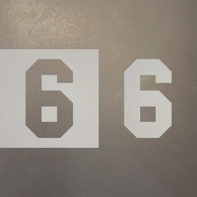 Number 6 Reusable Mylar Stencils - Laser Wood Shapes