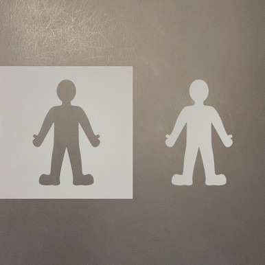 Person Reusable Mylar Stencils - Laser Wood Shapes