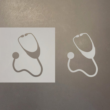 Stethescope 1 Reusable Mylar Stencils - Laser Wood Shapes