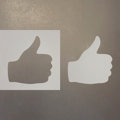 Thumbs Up Reusable Mylar Stencils - Laser Wood Shapes
