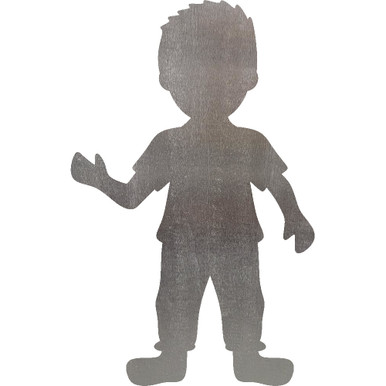 Boy Steel Cut Out Metal Art Decoration - Laser Wood Shapes