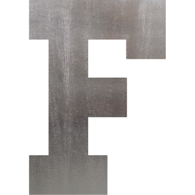 Letter F Steel Cut Out Metal Art Decoration - Laser Wood Shapes