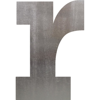 Lowercase Letter R Steel Cut Out Metal Art Decoration - Laser Wood Shapes