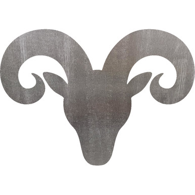 Ram Head Steel Cut Out Metal Art Decoration - Laser Wood Shapes