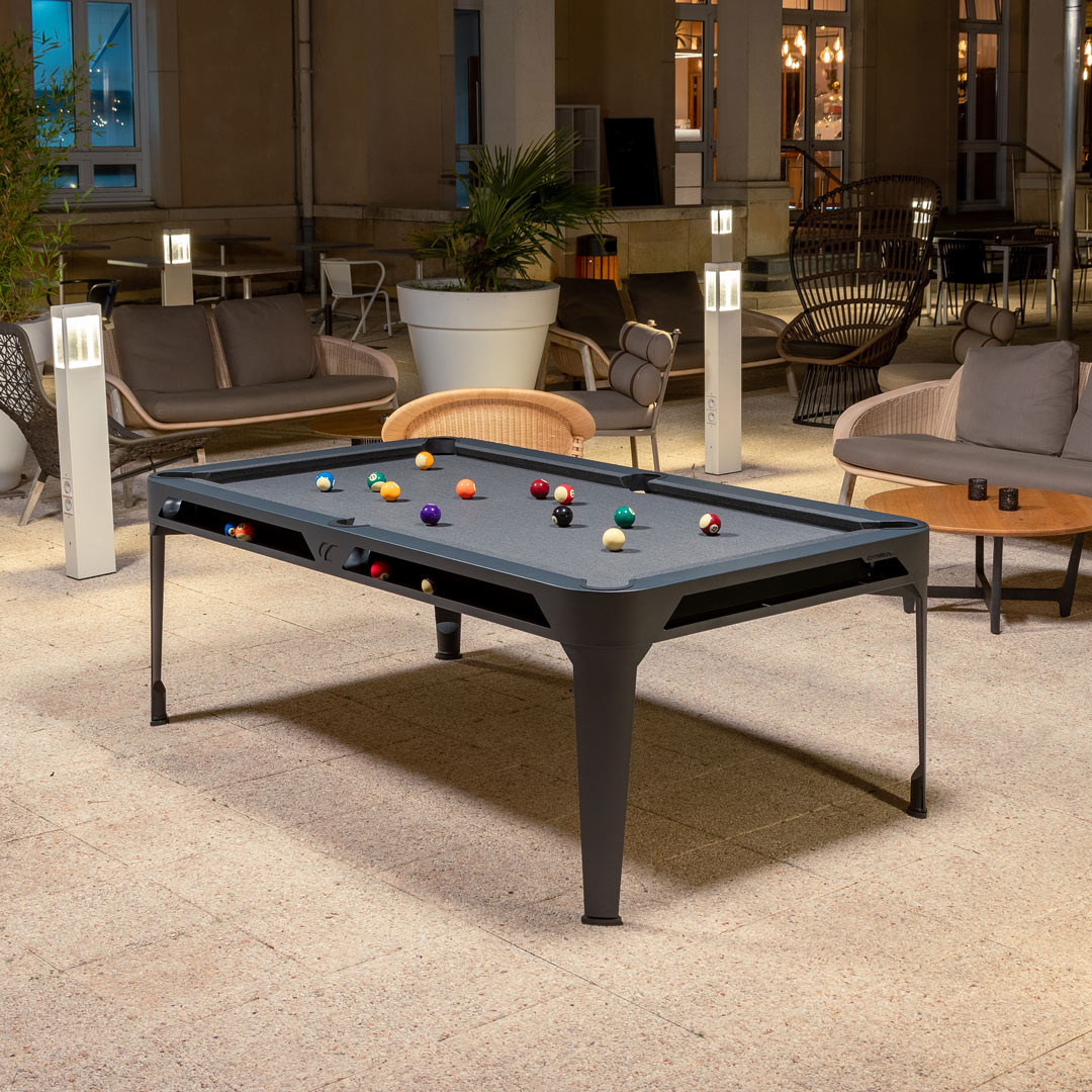 Cornilleau Play-Style Hyphen In & Outdoor Pool Table - Dark Grey with ...