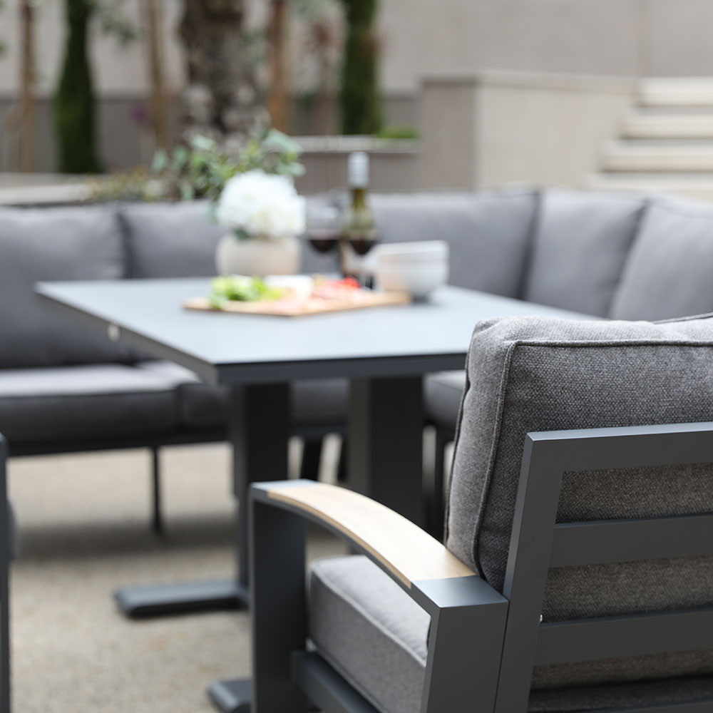 Supremo Modena Corner Modular Set with Recliner Chaise & Adjustable Table